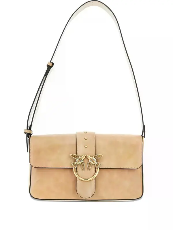 Pinko Love Birds Motif Shoulder Bag - Neutrals