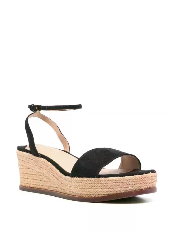 Ralph Lauren Leona 35mm Suede Espadrilles - Black