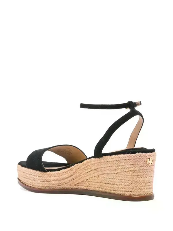 Ralph Lauren Leona 35mm Suede Espadrilles - Black