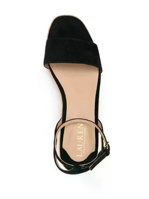 Ralph Lauren Leona 35mm Suede Espadrilles - Black
