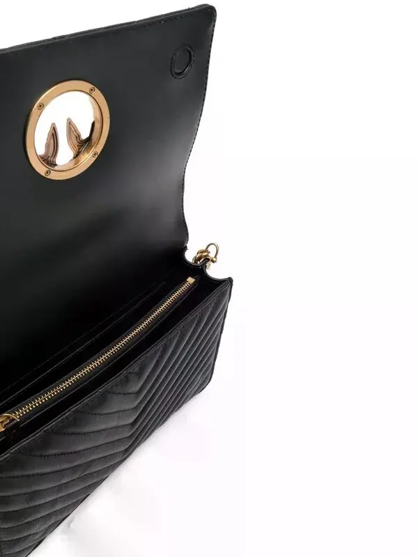 Pinko V-quilted Leather Love Bag