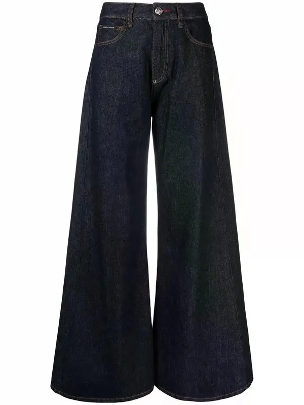 Philipp Plein Logo-patch Wide-leg Jeans