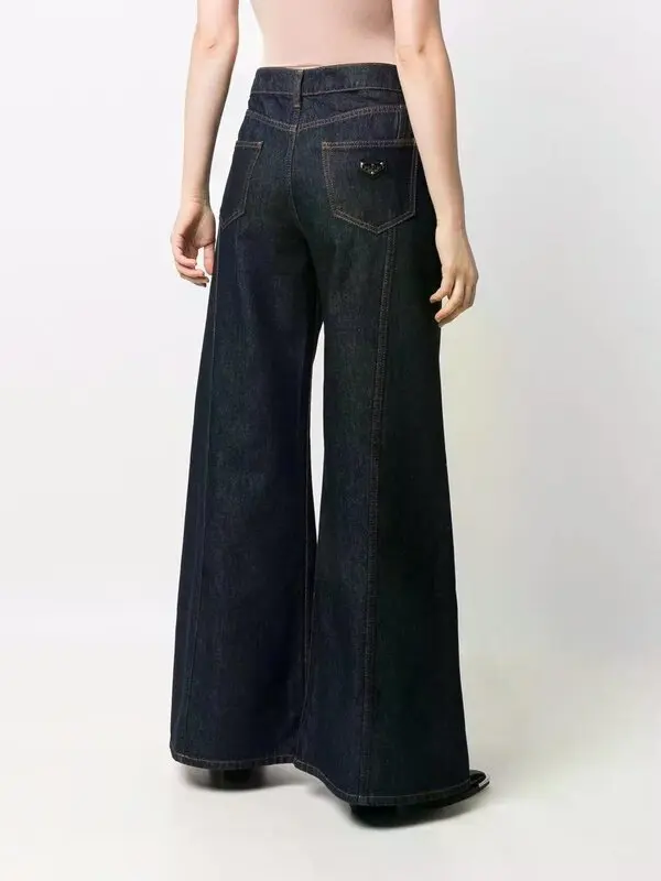 Philipp Plein Logo-patch Wide-leg Jeans