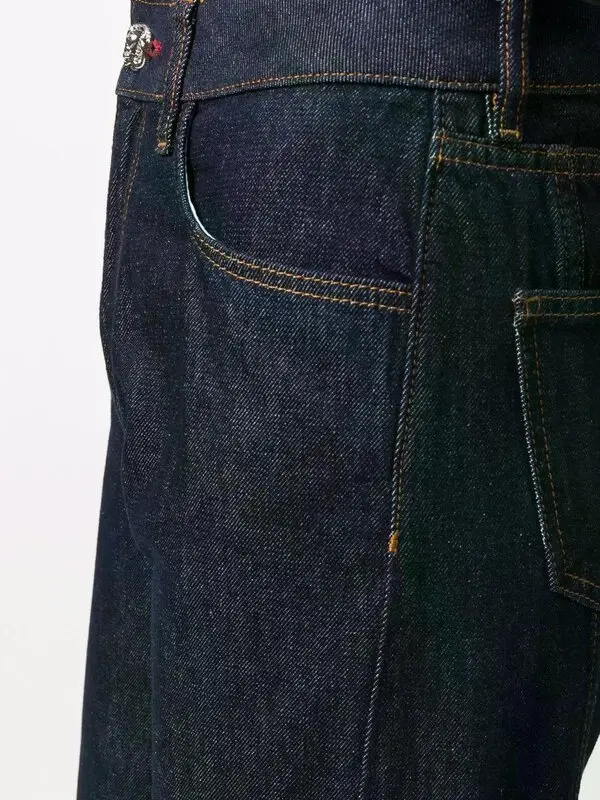 Philipp Plein Logo-patch Wide-leg Jeans