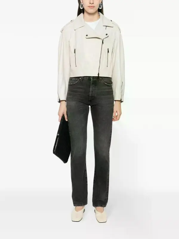 Brunello Cucinelli Notched-lapels Leather Jacket