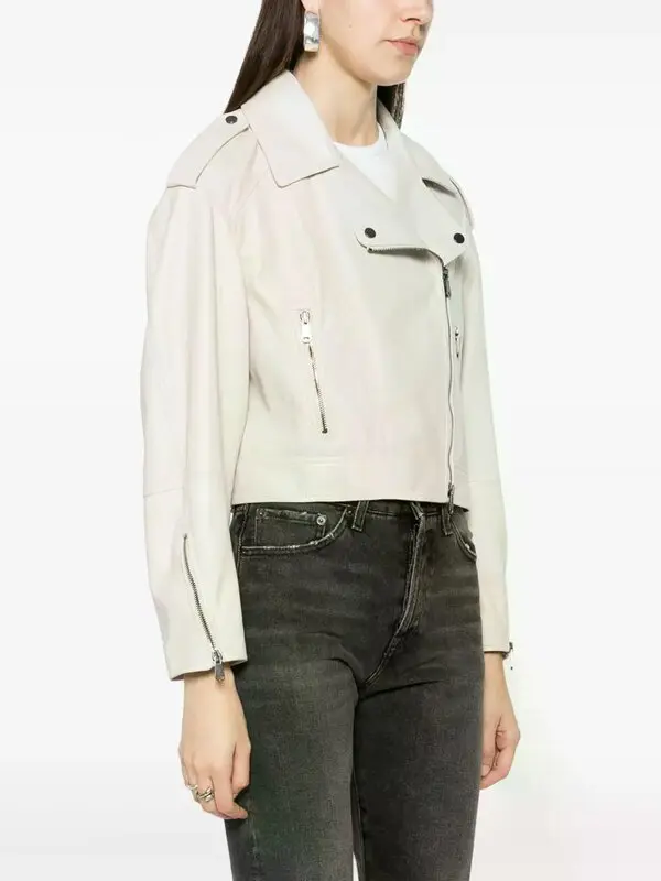 Brunello Cucinelli Notched-lapels Leather Jacket