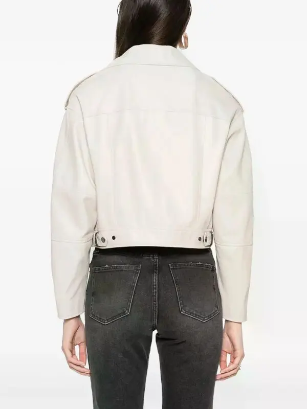 Brunello Cucinelli Notched-lapels Leather Jacket