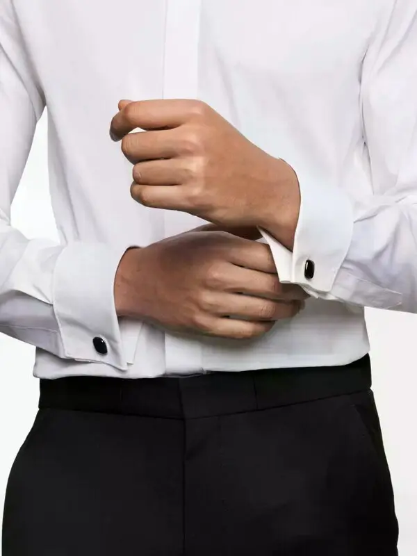 David Yurman Sterling Streamline Cushion Onyx Cufflinks