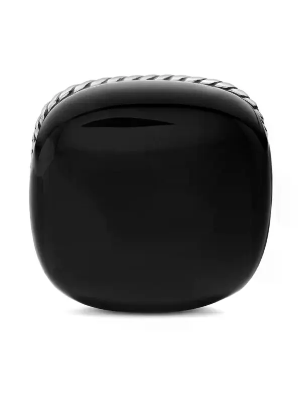 David Yurman Sterling Streamline Cushion Onyx Cufflinks