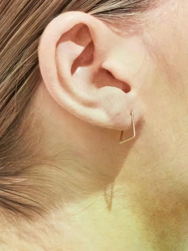 Shihara 18kt Yellow Twist Square 01 Earring