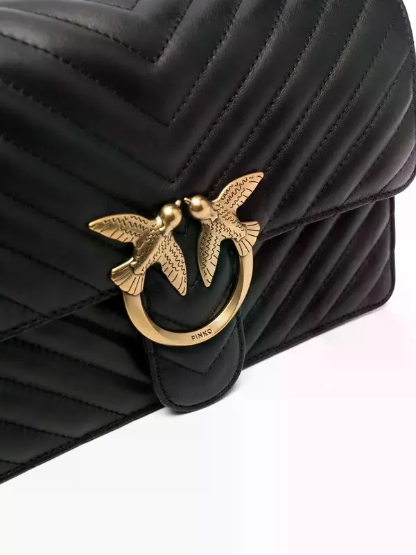 Pinko Medium Love One Chevron-quilted Shoulder Bag