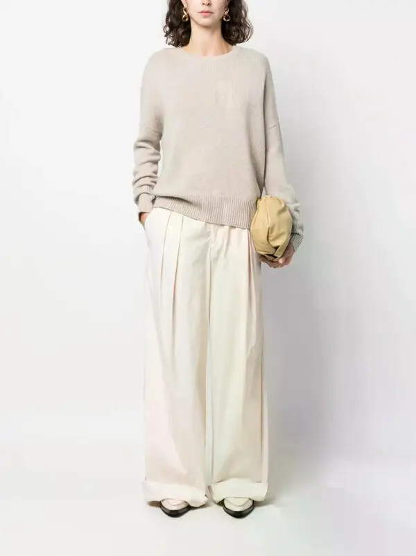 LISA YANG Extra-long Sleeved Cashmere Jumper - Neutrals