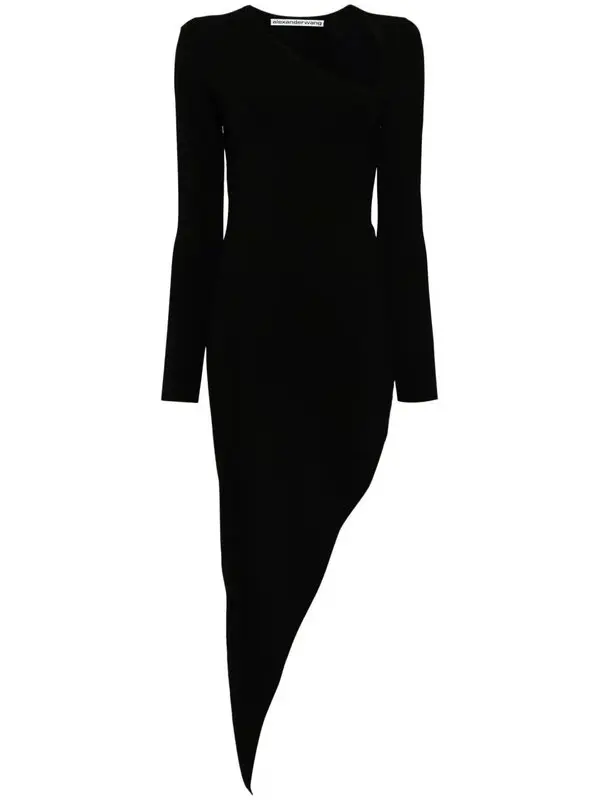Alexander Wang Asymmetric Ribbed Midi Skirt