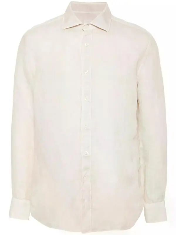 120% Lino Long-sleeves Linen Shirt - Neutrals