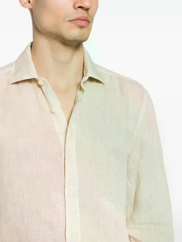 120% Lino Long-sleeves Linen Shirt - Neutrals