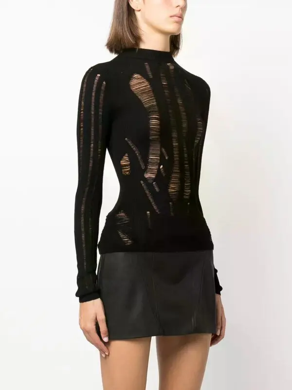 MISBHV Distressed Knitted Jumper