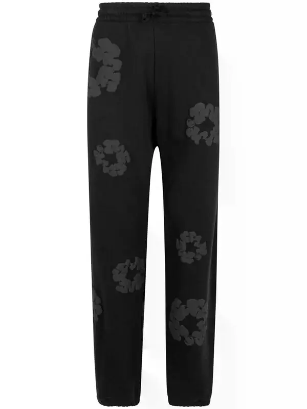 DENIM TEARS Cotton Wreath-print Track Pants