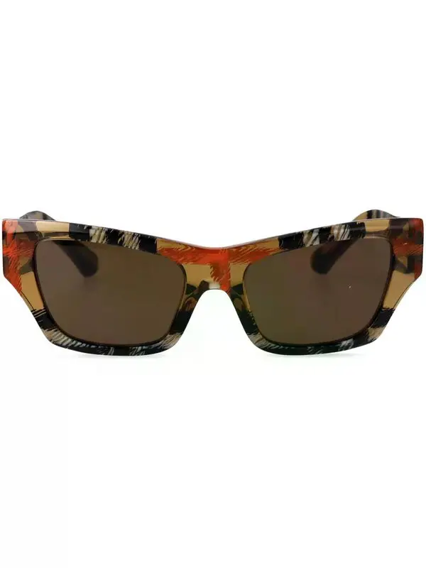 Burberry Rectangle-frame Sunglasses - Brown