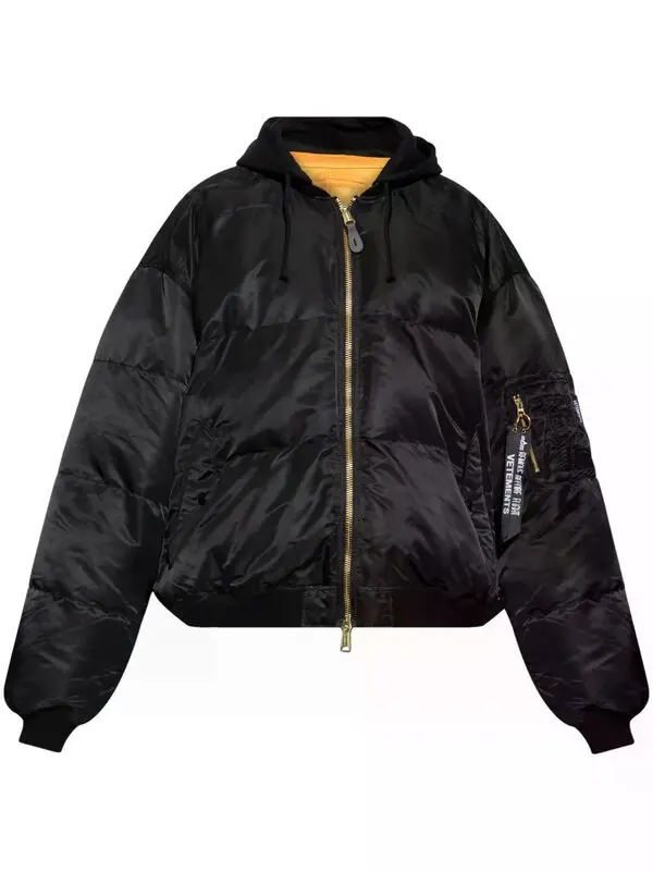 Vetements Quilted Hooded Bomber Jacket
