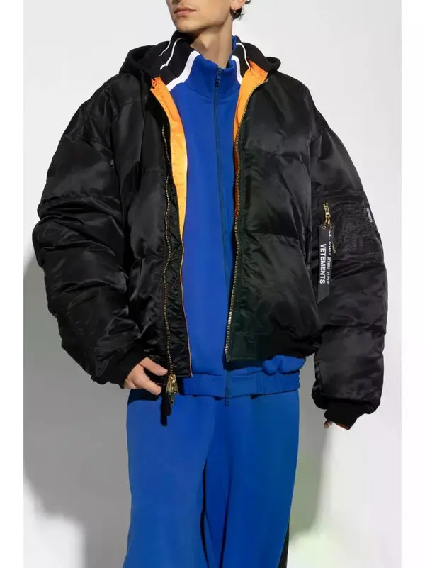 Vetements Quilted Hooded Bomber Jacket
