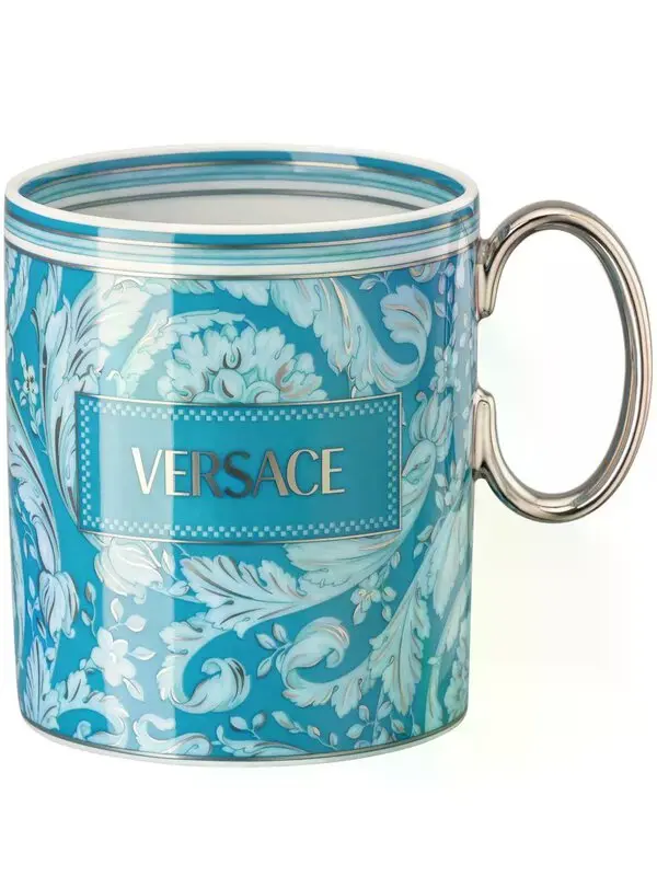 Versace Barocco Porcelain Mug - Blue