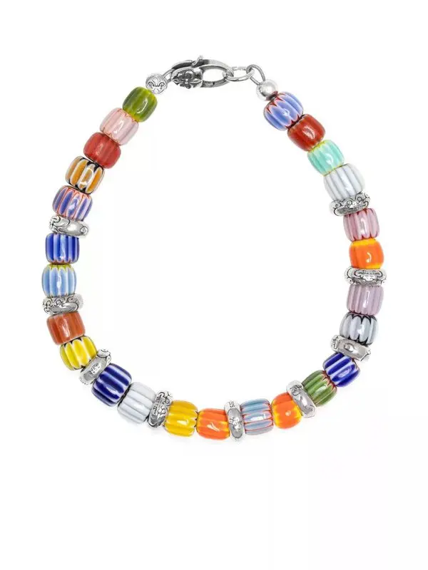 NIALAYA JEWELRY Beaded Bracelet - Silver