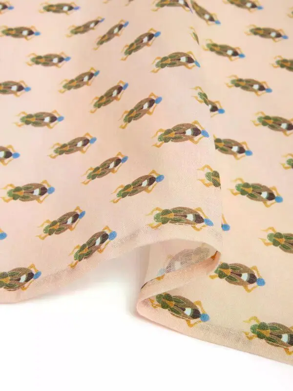 La DoubleJ Scarab-print Linen Napkins