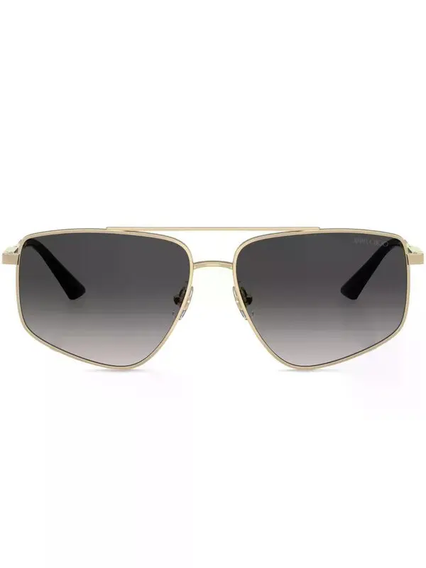 JIMMY CHOO Geometric Sunglasses - Gold