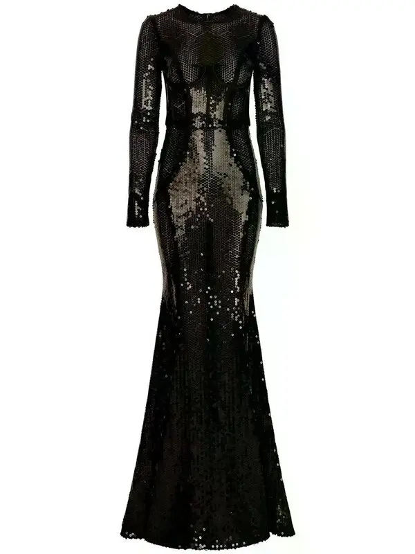 Dolce & Gabbana Corset Detail Sequined Gown
