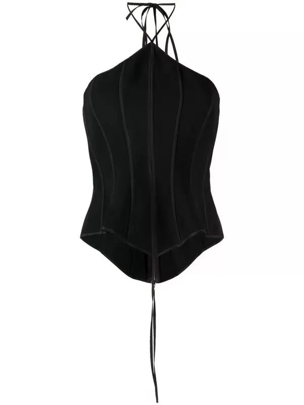 Maticevski Intuit Bustier Corset-style Top - Black