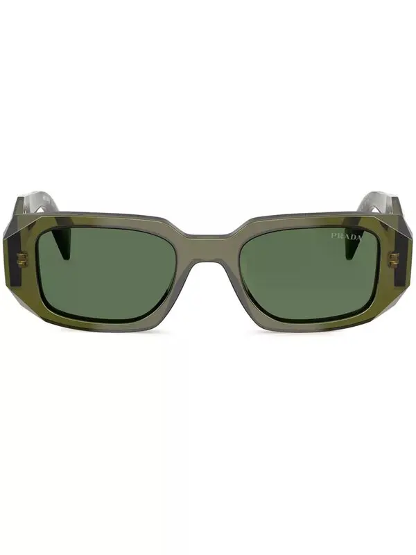 Prada Rectangle-frame Sunglasses - Green