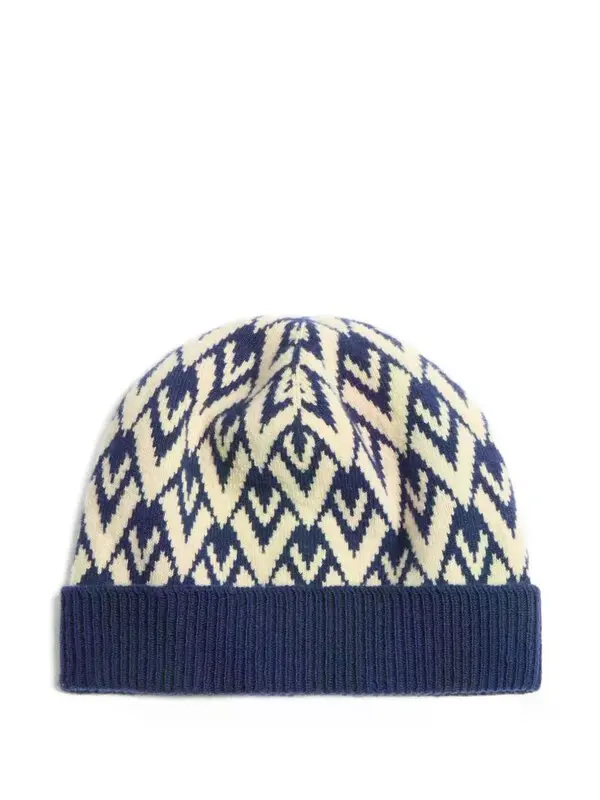 Valentino Garavani Signature Wool Beanie - Blue