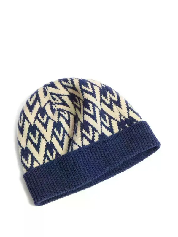 Valentino Garavani Signature Wool Beanie - Blue