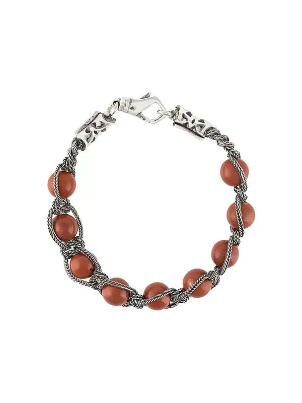 Emanuele Bicocchi Braided-chain Bracelet - Red
