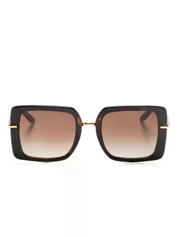 Dolce & Gabbana Tortoiseshell-effect Square-frame Sunglasses - Brown