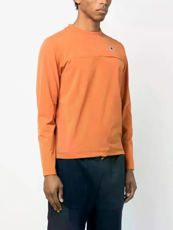 K-WAY Logo-patch Crew-neck Sweatshirt - Orange