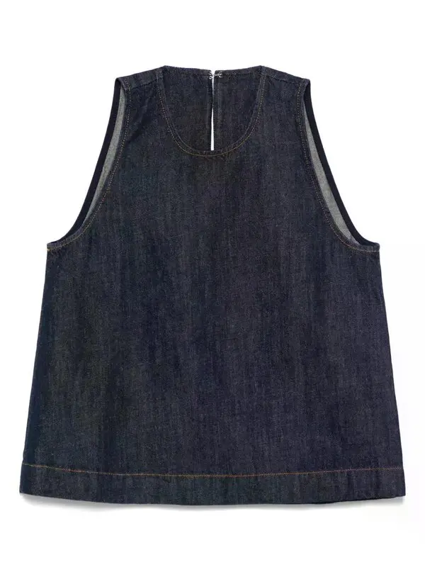 7 For All Mankind Denim Sleeveless Top