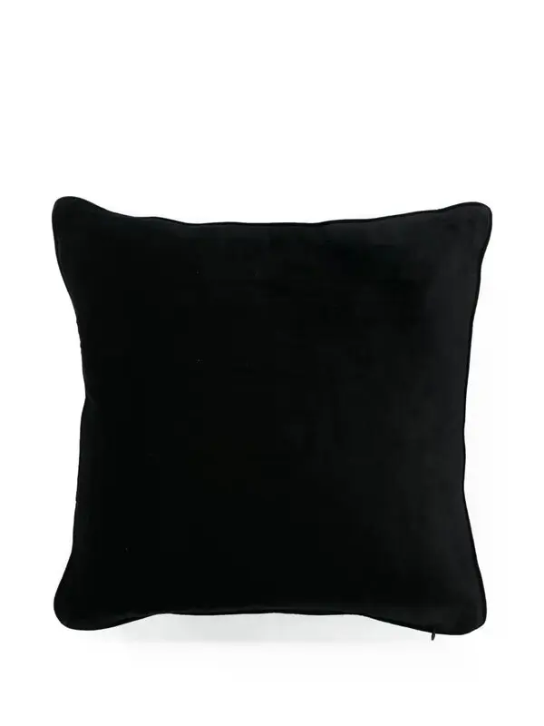 LES-OTTOMANS X Browns Embroidered Palms Velvet Cushion