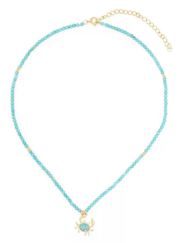 ESHVI Crab Pendant Necklace - Blue