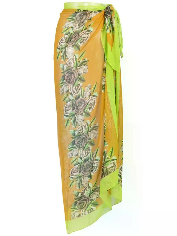 AMIR SLAMA Printed Beach Skirt - Orange
