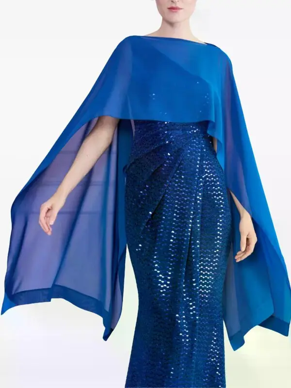 Talbot Runhof Georgette Cape