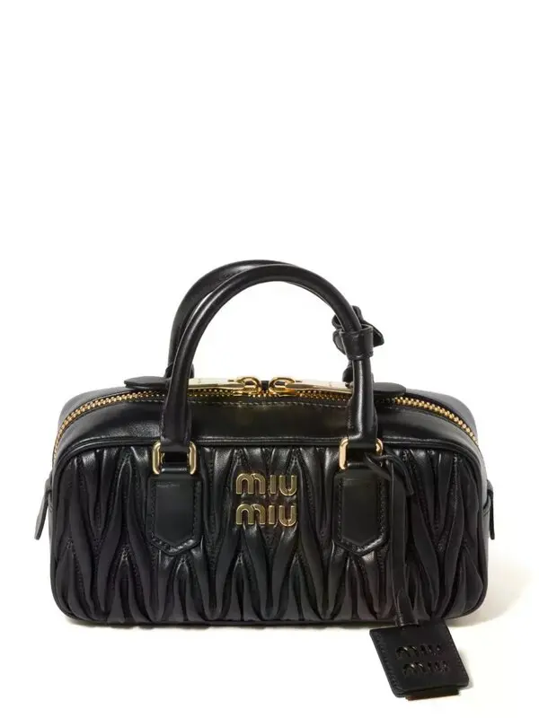 Miu Miu Arcadie Matelassé Tote Bag - Black
