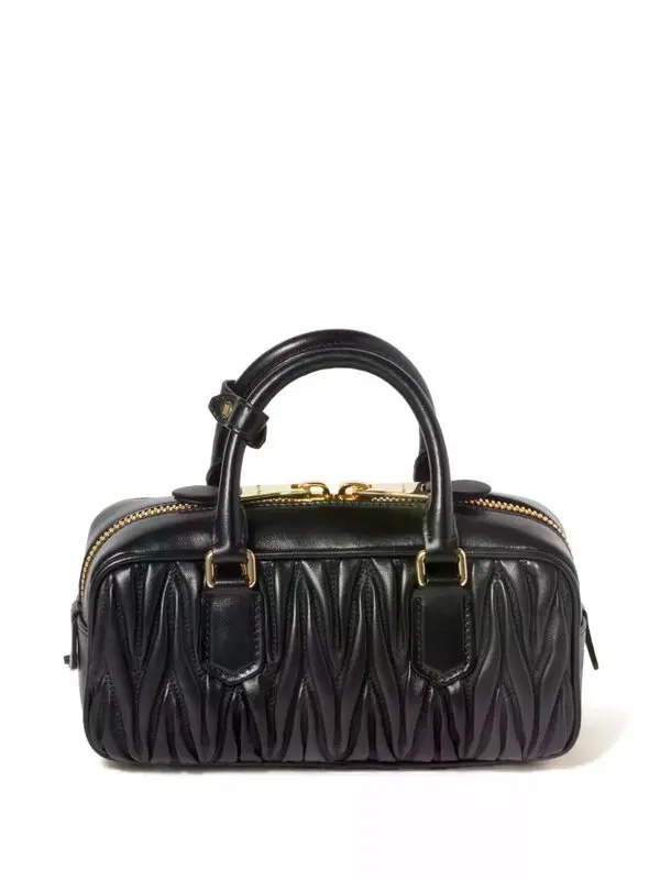 Miu Miu Arcadie Matelassé Tote Bag - Black