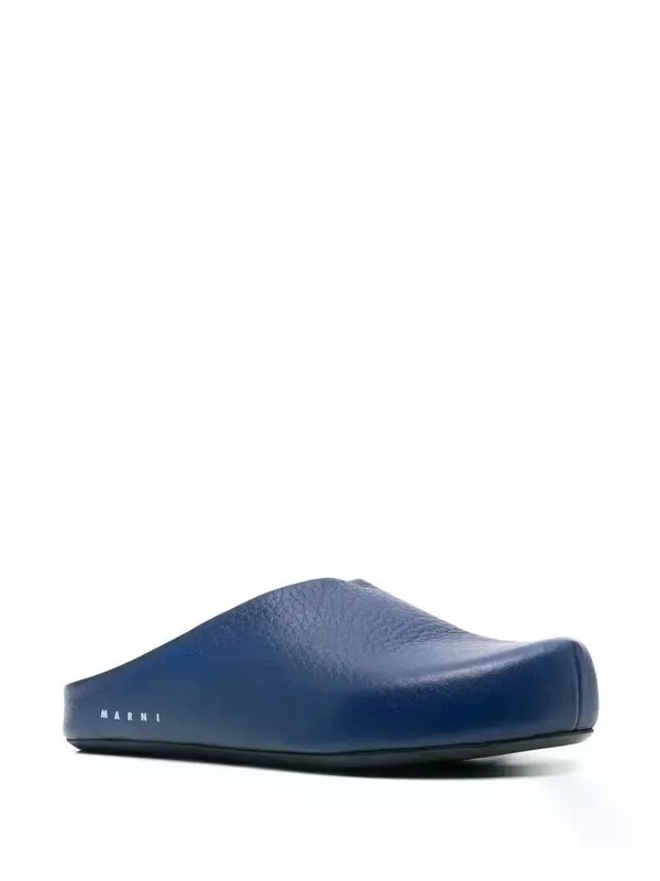 Marni Textured Leather Slippers