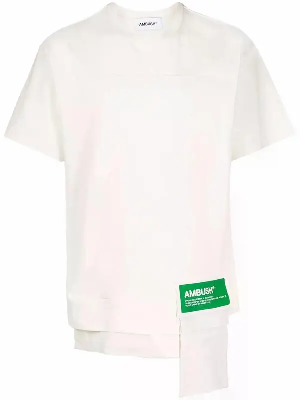AMBUSH Waist-pocket Logo-patch T-shirt - Neutrals