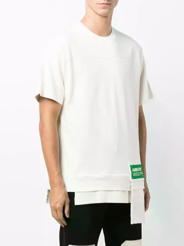 AMBUSH Waist-pocket Logo-patch T-shirt - Neutrals