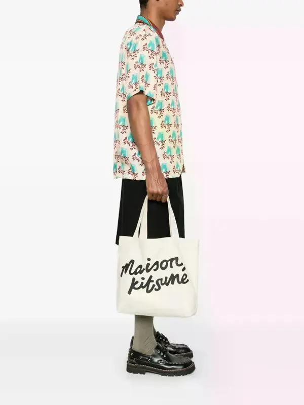 Maison Kitsuné Logo-print Tote Bag