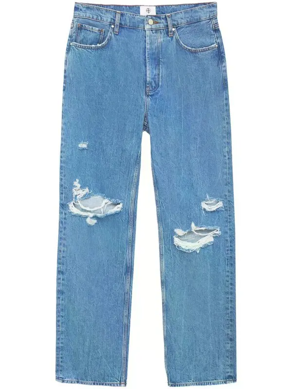 ANINE BING Gio High-rise Straight Jeans - Blue