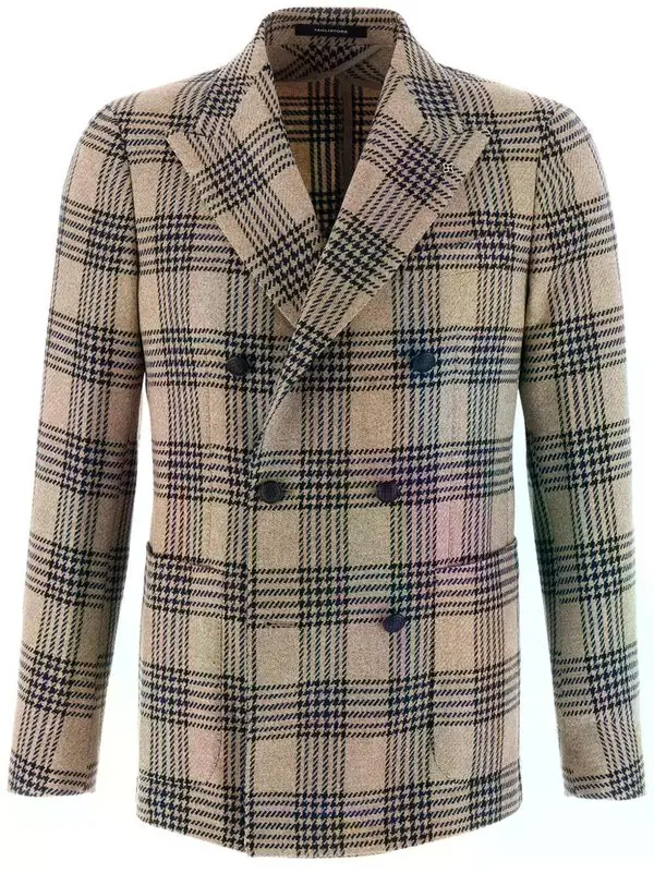 Tagliatore Check-patten Blazer - Neutrals