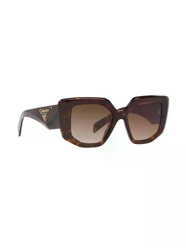 Prada Tortoiseshell-effect Square Sunglasses - Brown
